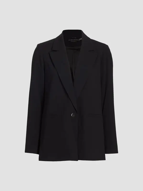 Alice + Olivia Denny Crepe Single-button Blazer