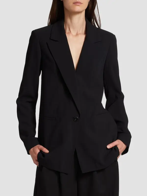 Alice + Olivia Denny Crepe Single-button Blazer