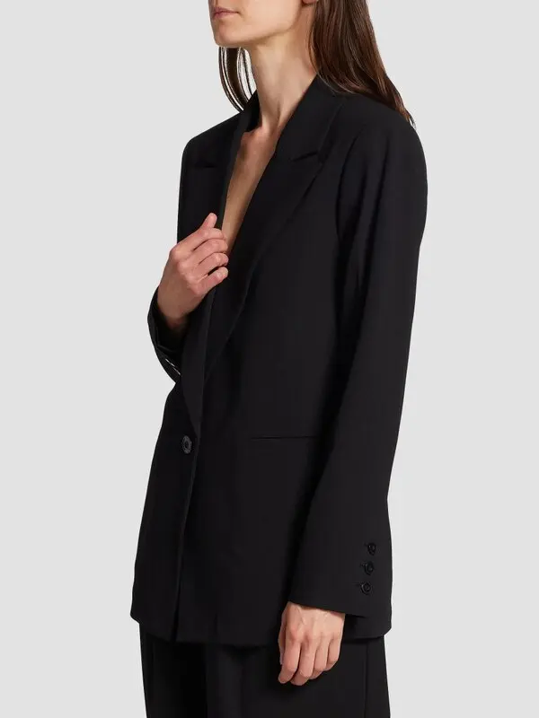 Alice + Olivia Denny Crepe Single-button Blazer