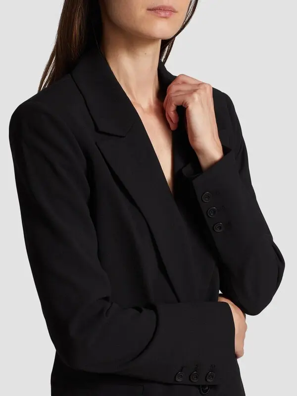 Alice + Olivia Denny Crepe Single-button Blazer