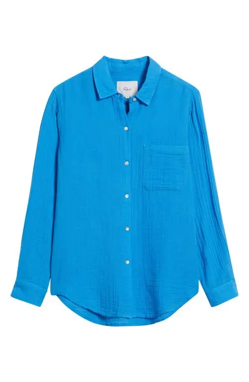 Rails Ellis Cotton Gauze Button-up Shirt - French Blue