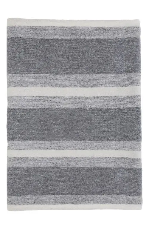 POM POM AT HOME Alpine Stripe Cotton Blanket - Grey Tones