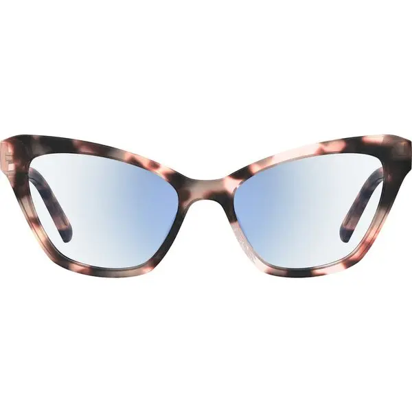 Kate Spade New York Gracelyn Cat Eye Blue Light Blocking Reading Glasses - Pink Havana/demo Lens