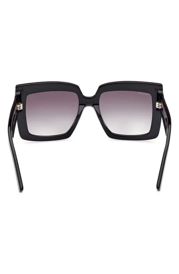 Bally 54mm Gradient Square Sunglasses Dark Havana‎ / Gradient Smoke Sunglasses Bally BY 0104 -H 25B Shiny Ivory / Gradient Smoke  main image 3