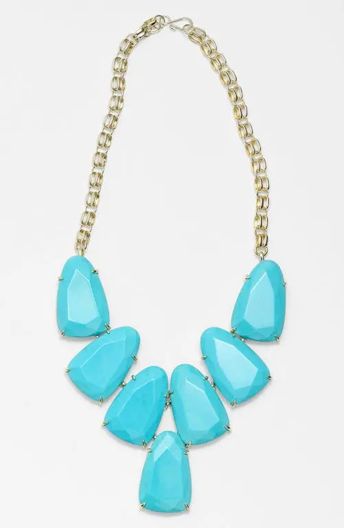 Kendra Scott Harlow Statement Bib Necklace - Turquoise/gold