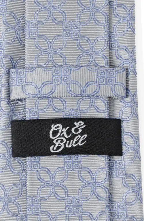 CUFFLINKS, INC. Quatrefoil Silk Neck Tie - Gray