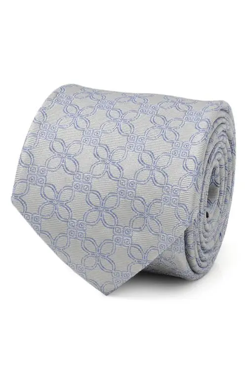 CUFFLINKS, INC. Quatrefoil Silk Neck Tie - Gray