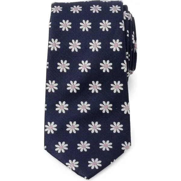 CUFFLINKS, INC. Embroidered Daisy Neck Tie - Navy