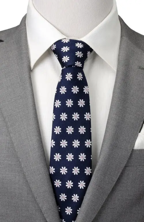 CUFFLINKS, INC. Embroidered Daisy Neck Tie - Navy
