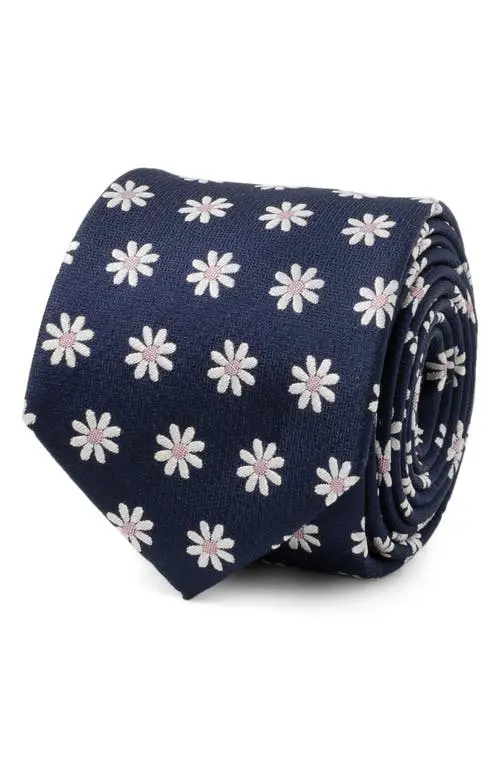 CUFFLINKS, INC. Embroidered Daisy Neck Tie - Navy