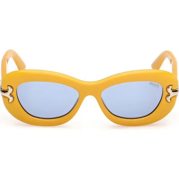 Emilio Pucci 52mm Sunglasses - Shiny Yellow / Blue