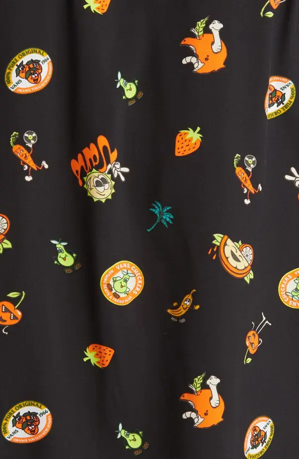 VANS Stickers Short Sleeve Button-up Camp Shirt