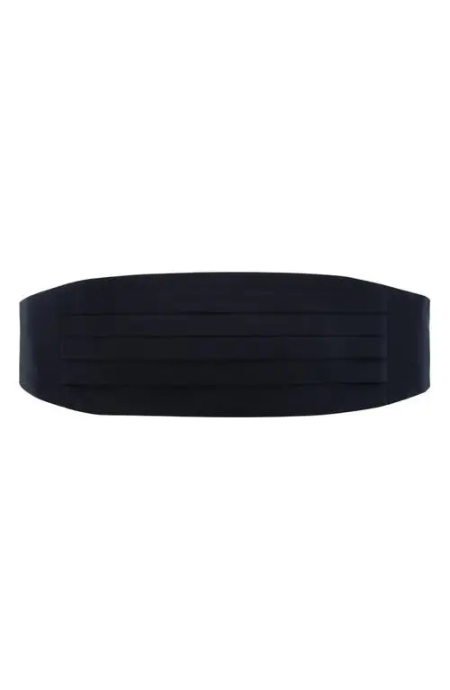 Trafalgar Sutton Solid Silk Cummerbund - Black