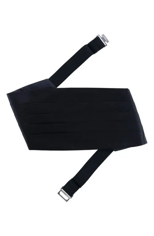 Trafalgar Sutton Solid Silk Cummerbund - Black