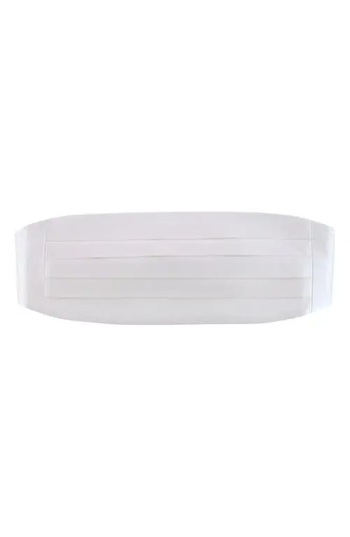 Trafalgar Sutton Pleated Silk Cummerbund - Ivory