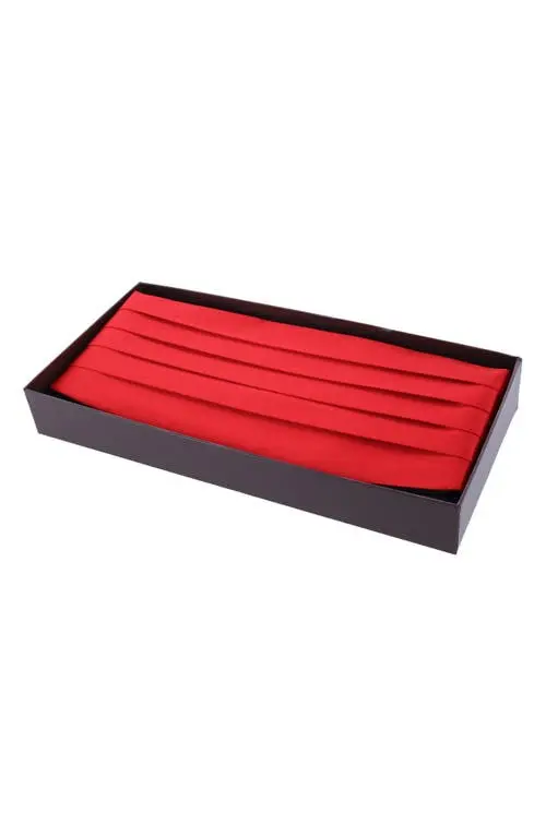 Trafalgar Sutton Pleated Silk Cummerbund - Red