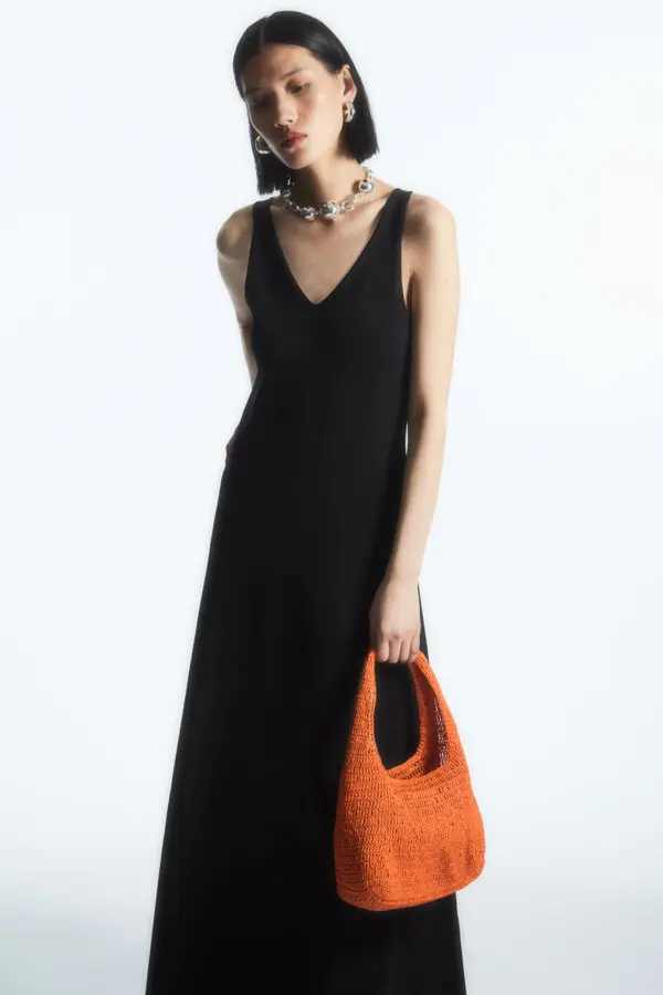 Cos Mini Raffia Shoulder Bag - Orange | Editorialist