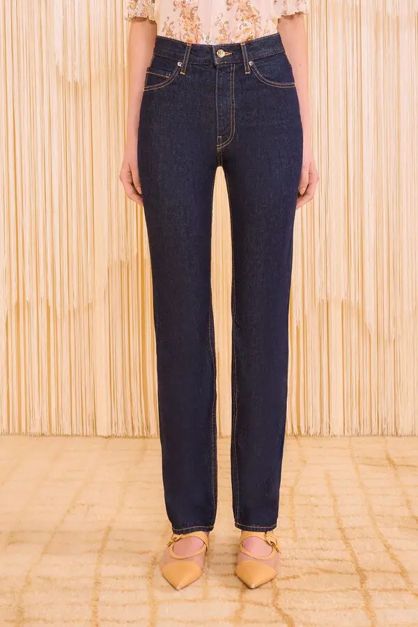 Ulla Johnson Agnes Straight Leg Jean - Tigris Rigid Wash