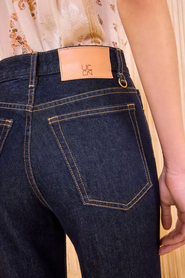 Ulla Johnson Agnes Straight Leg Jean - Tigris Rigid Wash