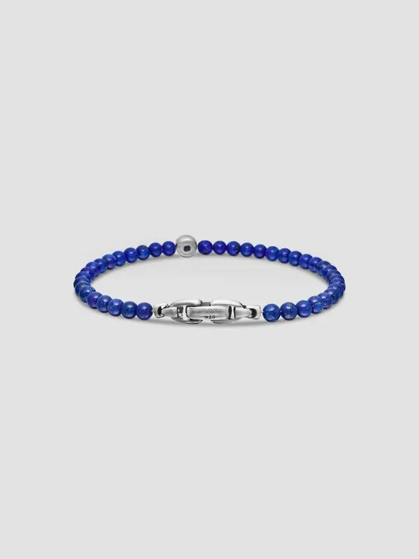 David Yurman Spiritual Beads Evil Eye Bracelet In Sterling Silver - Lapis Lazuli