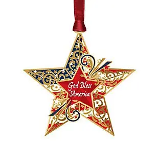 BEACON DESIGN God Bless America Ornament - One-color