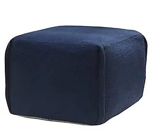 OX BAY TRADING CO. Ox Bay Patchwork Cotton Pouf Ottoman - One-color