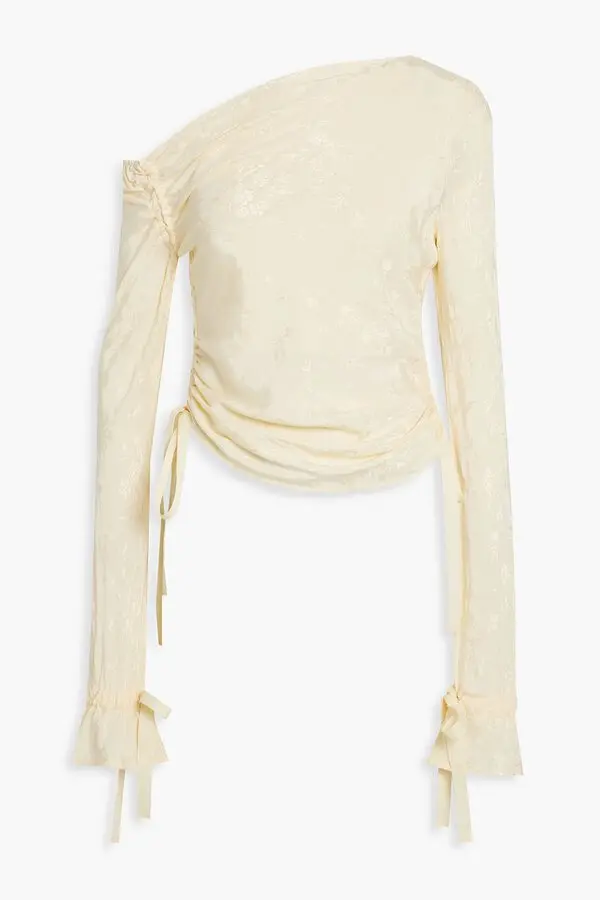 THE LINE BY K One-shoulder Jacquard Top