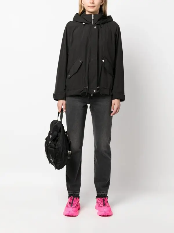 MOORER Jill-stp Hooded Jacket - Black