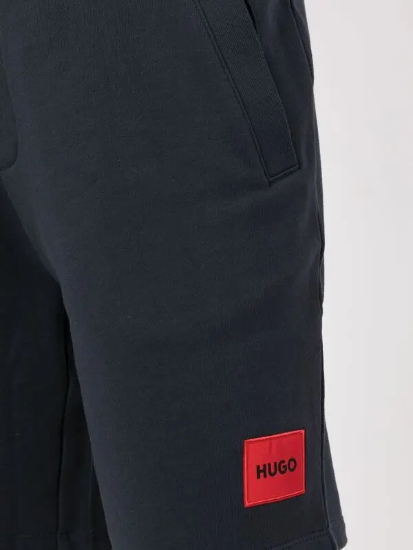 Hugo Logo-patch Drawstring Shorts - Blue