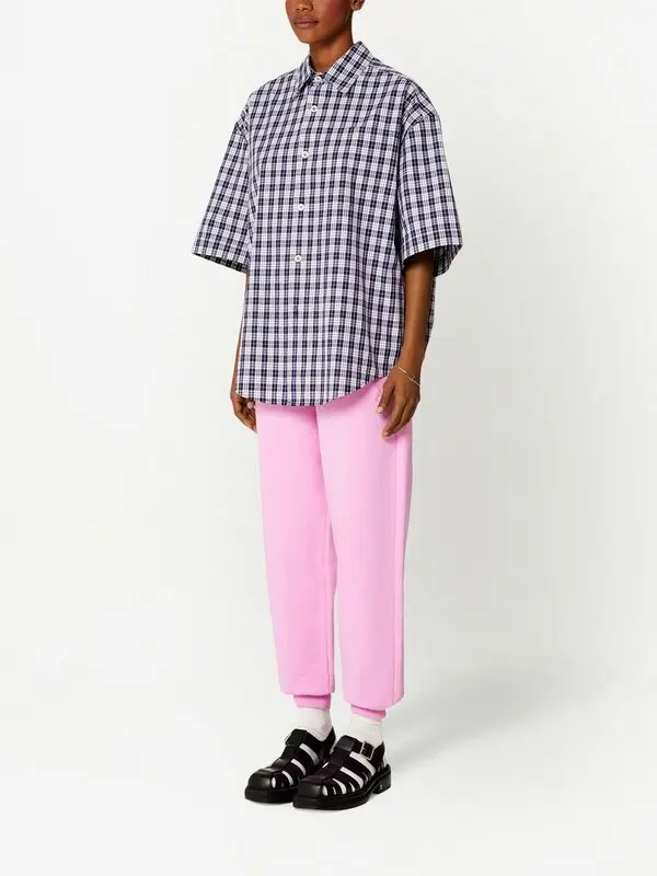 AMI Paris Gingham-pattern Short-sleeved Shirt