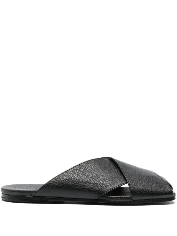 Marsèll Spatola Leather Mules - Black