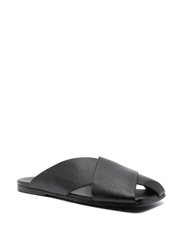 Marsèll Spatola Leather Mules - Black
