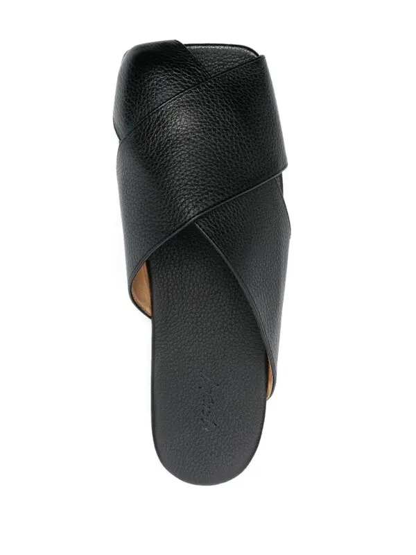 Marsèll Spatola Leather Mules - Black