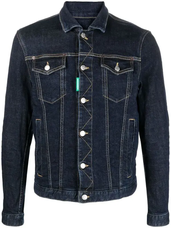 Dsquared2 Embroidered-slogan Denim Jacket