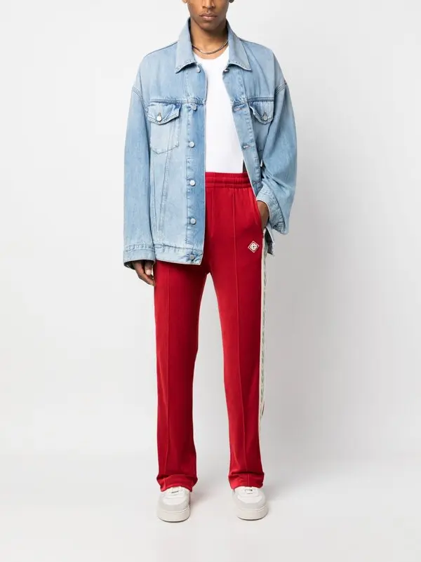 Casablanca Logo-patch Striped Track Pants - Red