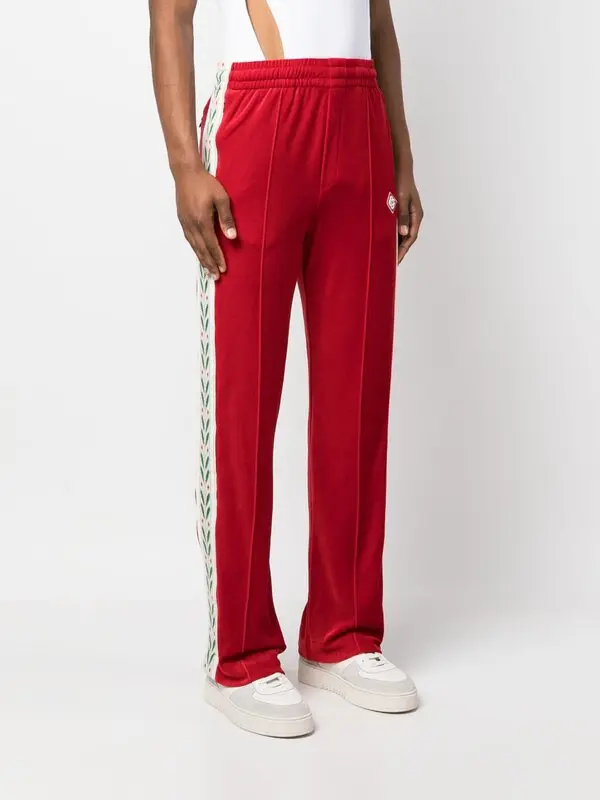 Casablanca Logo-patch Striped Track Pants - Red