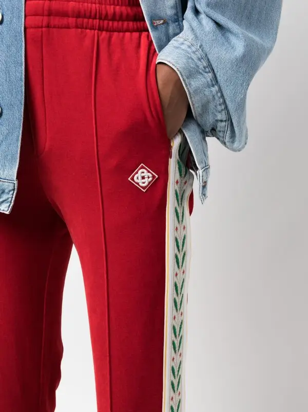 Casablanca Logo-patch Striped Track Pants - Red