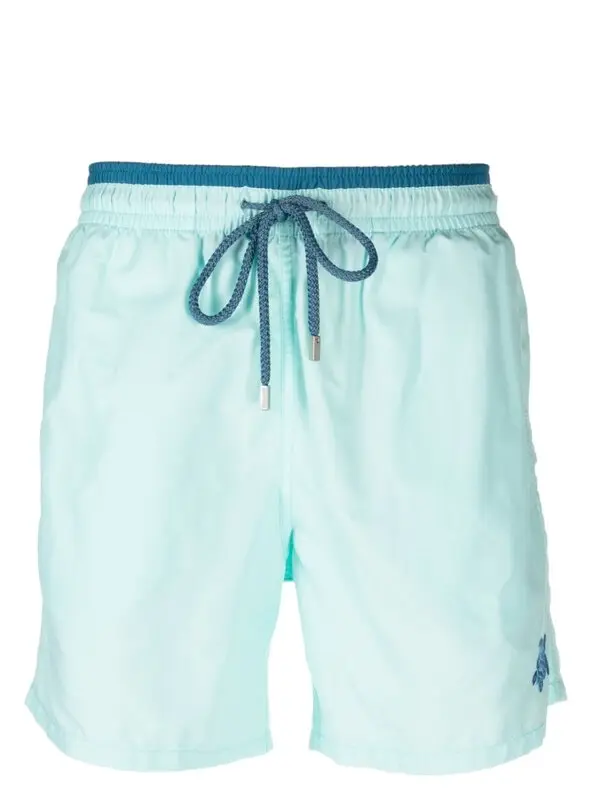 Vilebrequin Contrast-trim Drawstring Swim Shorts - Blue