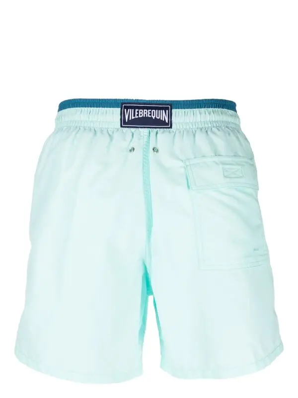 Vilebrequin Contrast-trim Drawstring Swim Shorts - Blue