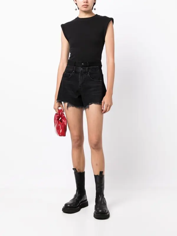 JNBY Raw-cut Denim Shorts