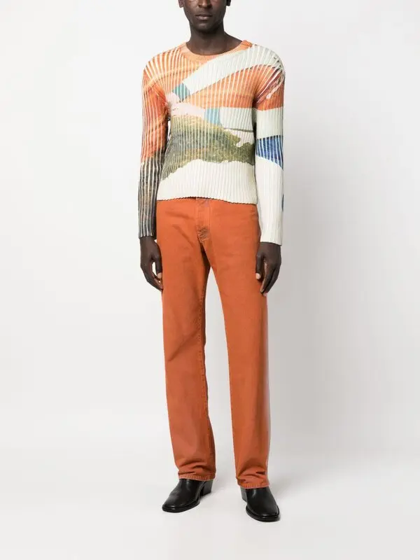 Eckhaus Latta Graphic-print Ribbed Jumper