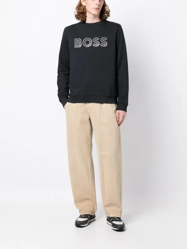 BOSS Logo Embroidered Sweatshirt