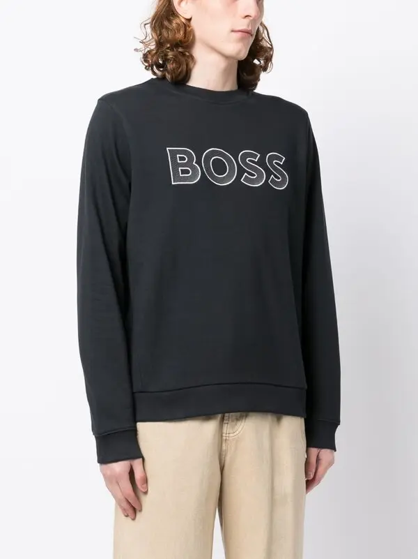 BOSS Logo Embroidered Sweatshirt