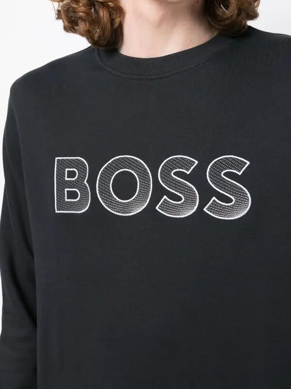 BOSS Logo Embroidered Sweatshirt
