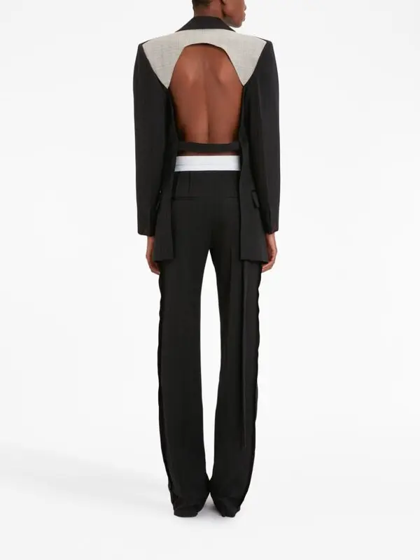 Victoria Beckham Open-back Single-breasted Blazer