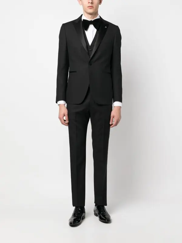 Tagliatore Slim-cut Three-piece Dinner Suit - Black