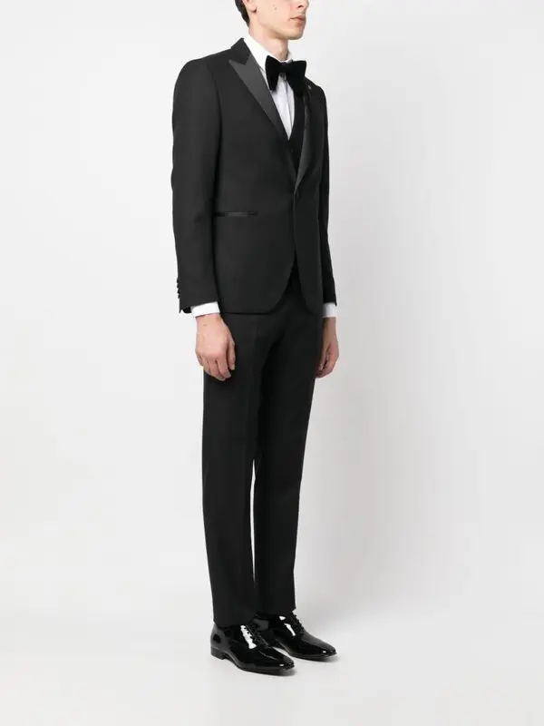Tagliatore Slim-cut Three-piece Dinner Suit - Black