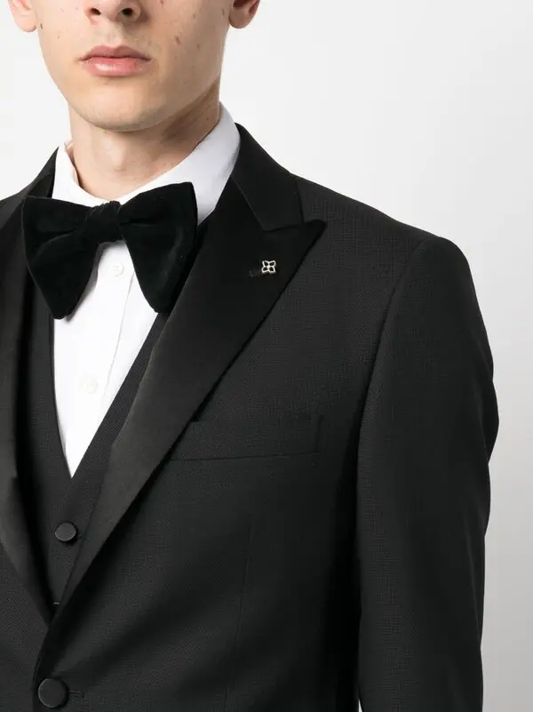 Tagliatore Slim-cut Three-piece Dinner Suit - Black
