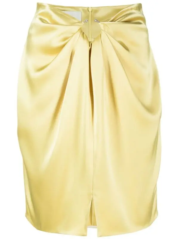 Nanushka Draped Satin Mini Skirt