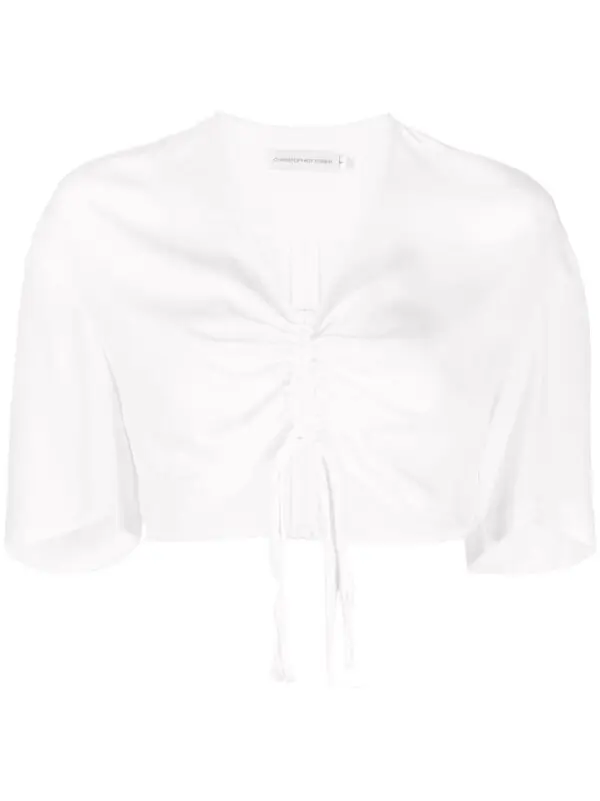 Christopher Esber Drawstring Crop Top